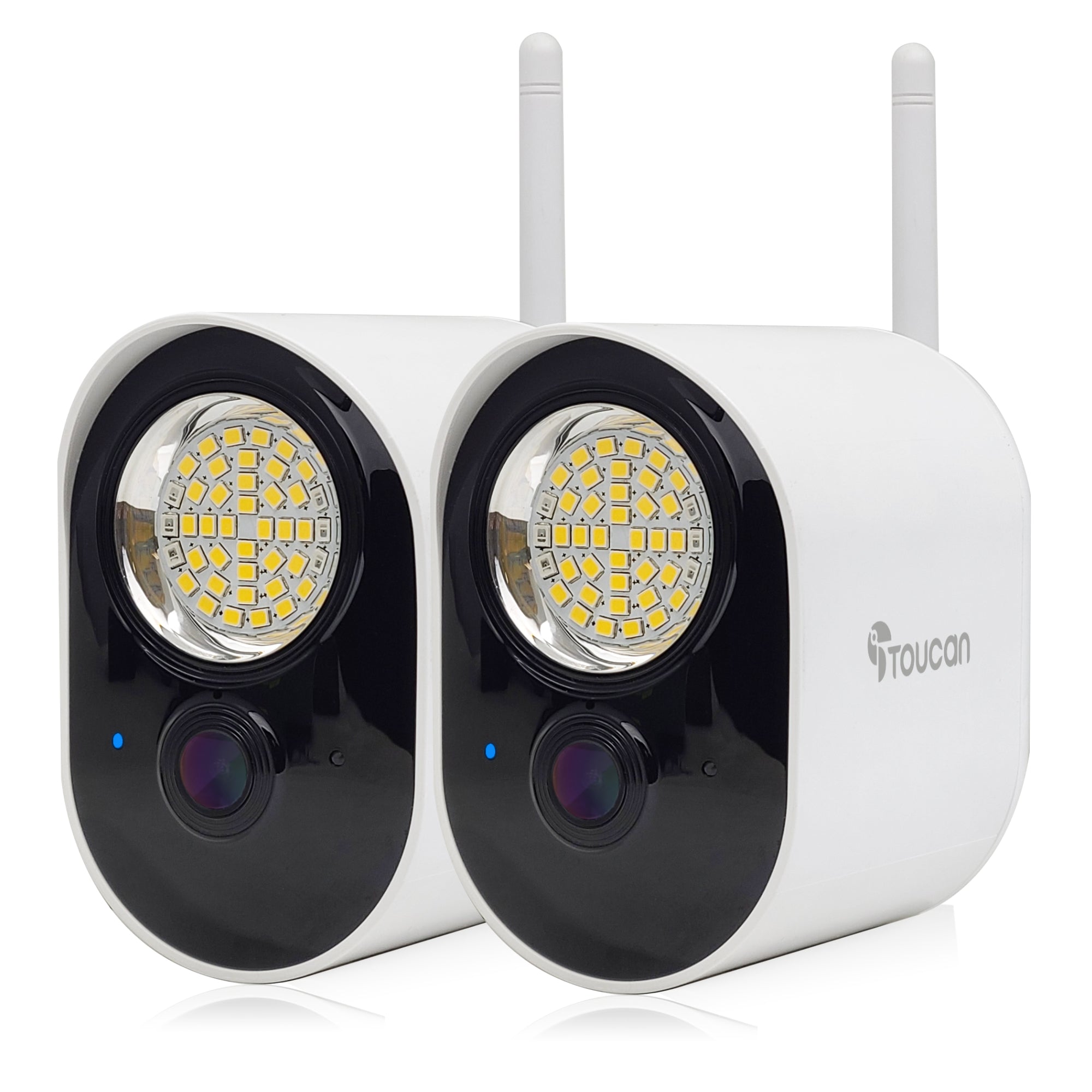 Toucan Security Floodlight Camera 2 Pack, No Subscription Required ...